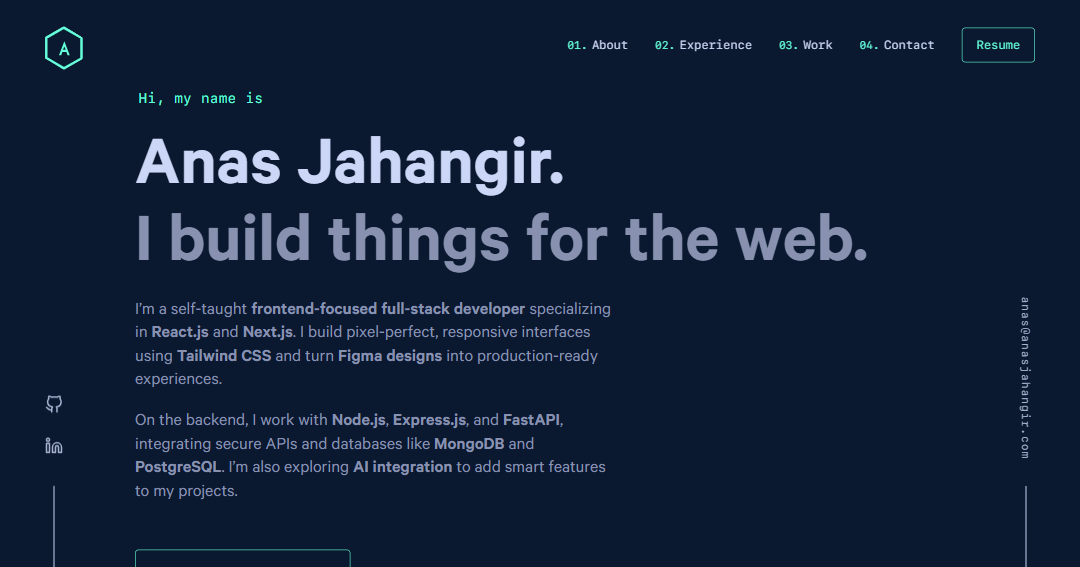 Anas Jahangir | Full-Stack Developer